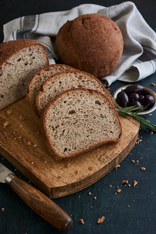 Gluten-free Rosemary olive | Meredith's Bread
